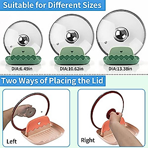 Spoon and Lid Rest - 2 Packs Spoon Rest with Lid Holder, Neat & Drip-Free Spoon Rest for Countertop Stove Top, Heat-Resistant Utensil Rest for Spoons, Pot Lids, Spatulas, Utensils, Forks