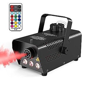 eletecpro Fog Machine with 3 LED Lights in 12 Colors Effect 500W and 2500 CFM for Stage Smoke Machine with Wireless Remote Control for Party, Wedding, Halloween Decor
