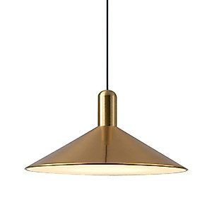 KCO Lighting Mid Century Modern Dome Pendant Light Gold and Black Barn Pendant Light Brass Cone Ceiling Pendant Light Fixture Farmhouse Kitchen Island Lighting (Gold)