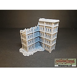 Gothic Ruined Building 16 6mm/8mm Tabletop Terrain Compatible with Epic, Adeptus Titanicus, Hex Maps