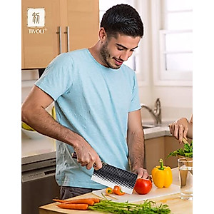 TIVOLI Chopping Knife 7.6-inch Chinese Cleaver Kitchen Knife Professional Chef Knife Japan VG10 High Carbon Steel Full Tang Butcher Cleaver Knife Vegetable Meat Cutting for Home Kitchen Restaurant