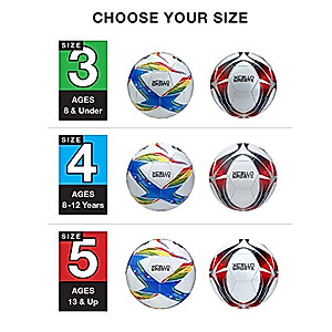 Xcello Sports Soccer Ball Size 4 Assorted Graphics with Pump (Pack of 2)