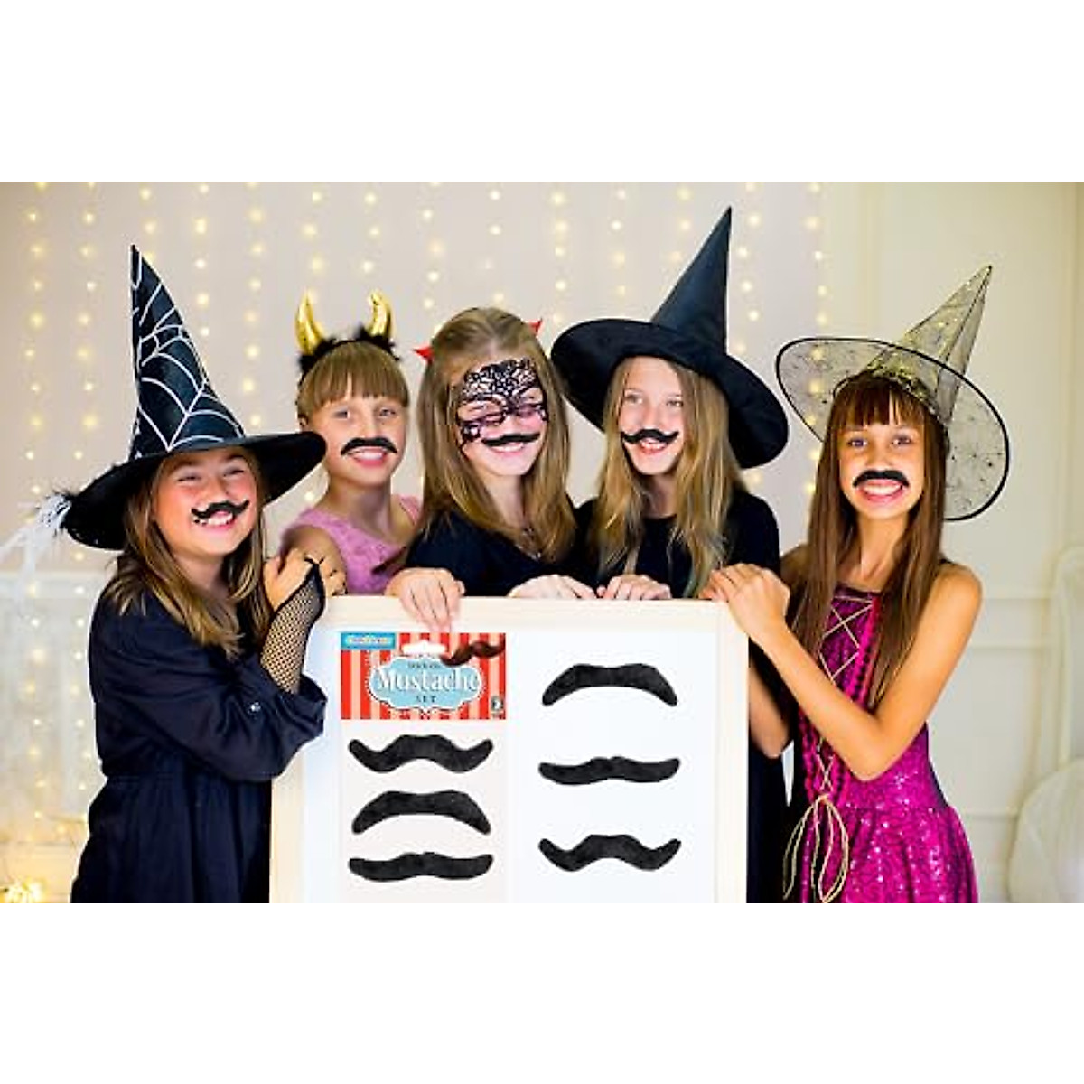 Chochkees Mustache Set, Pretend Play, Dress-Up Costume (2-Pack (Total of 6))