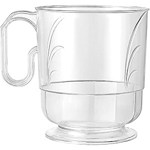 Lillian Signature Collection 40 Count Elegance Coffee Mug, 8-Ounce, Clear