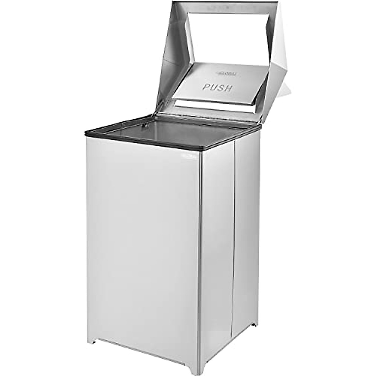 Global Industrial 40 Gallon Stainless Steel Swing Top Receptacle