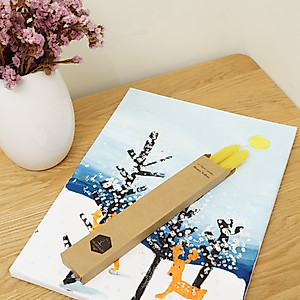 100% Beeswax Handmade Taper Candles (Honey Yellow) - 8 Inch Smokeless Dripless Pair - Natural Subtle Honey Smell - Elegant Honeycomb Design - by Galanta & Co.