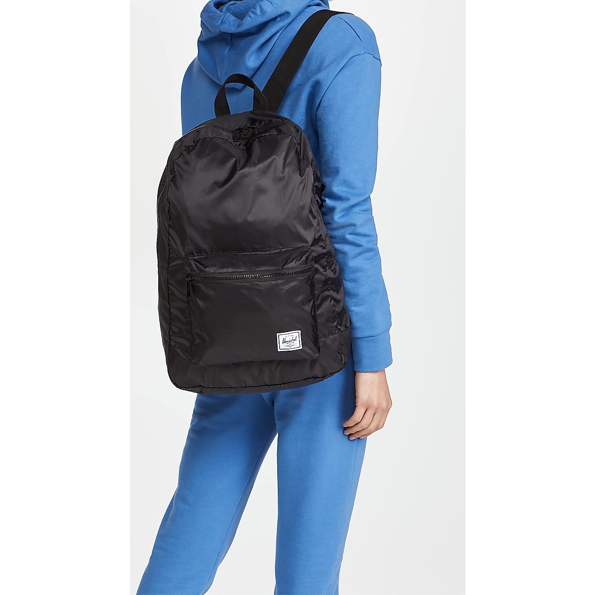 Herschel Packable Daypack Backpack, Black/Black, One Size