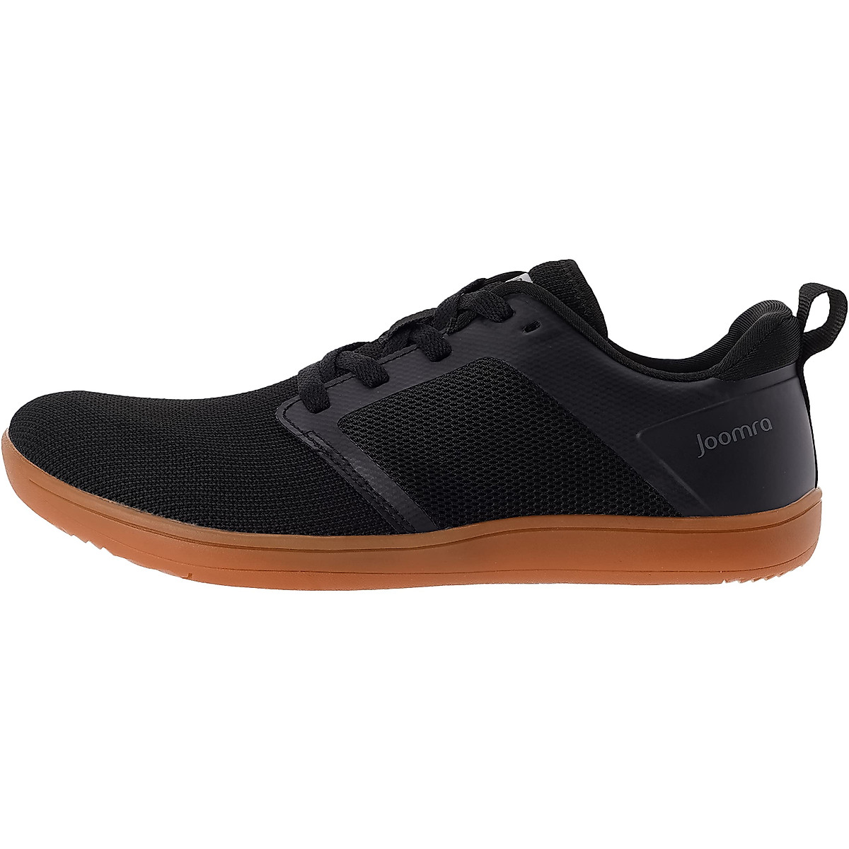 Joomra Men's Zero Drop Barefoot Trail Running Sneakers Minimalist Tennis Shoes Flat Wide Marathon Cross Trainer Size 12.5 Trekking Male Workout Sneakers Walking Zapatos para Hombres Black/Gum 46