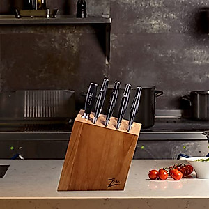 Zelite Infinity Knife Block Set (9-pc), Kitchen Knife Set, Knife Sets for Kitchen with Block - German Knife Set in High Carbon Stainless Steel - INCL. 8 Professional Knife Set & Honing Steel 10 Inch