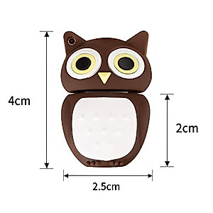 Real 32GB USB Flash Drive, Cartoon Brown Owl Hand Strap Bangle Bracelet USB Thumb Pen Drive U Disk, Hand Rope Wristband Backup Memory Stick Data Storage Jump Drive for Students Gift