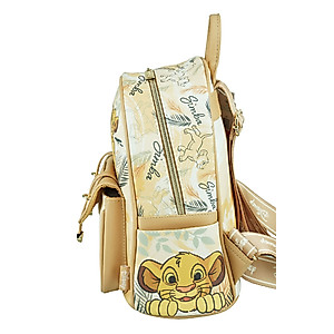 Disney The Lion King Simba and Nala Wondapop 11 Inch Vegan Leather Mini Backpack