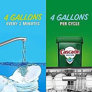 Cascade Complete Dishwasher Pods, Dishwasher tabs, Dish Washing Pods for Dishwasher, Dishwasher tablets, Lemon Scent ActionPacs, 78 Count