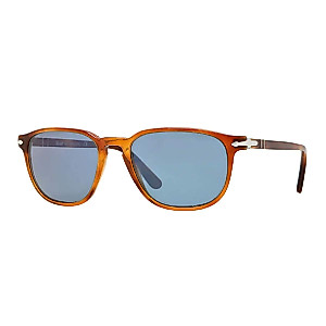 PO3019S 96/56 55MM Terra Di Siena/Light Blue Square Sunglasses for Men + BUNDLE with Designer iWear Eyewear Kit