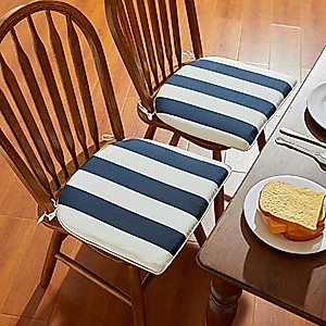 JMKaixin Pack of 2 Outdoor Seat Cushions, Patio Chair Cushions 16"x17" with Ties for Patio Furniture Chairs Home Garden Decoration