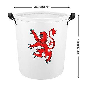 Lion Rampant Scotland Large Laundry Basket Hamper Bag Washing with Handles for College Dorm Portable