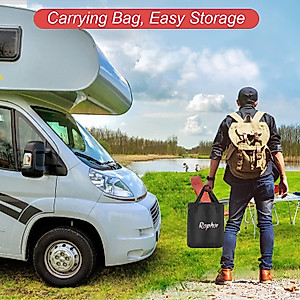 Rophor Trailer Jack Block, RV Jack Blocks for Travel Trailer 5th Wheels Hydraulic Jack, Up to 6,500 lbs, Stabilize Your RV, Trailer, Camper Pack of 2 with Carrying Bag