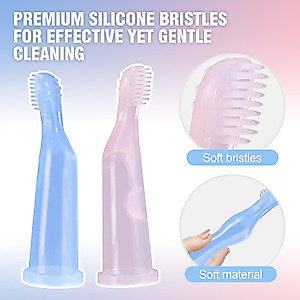 Pawsitive Vibes Pet Dental Care Kit | Cat Finger Toothbrush | Small Dogs & Cats | Secure Grip Thumb Brushes | Gentle Silicone Bristles | Anti-Bite & Extended Design