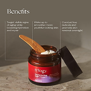 Trilogy Replenishing Night Cream, with Glycablend & Co-enzyme Q10, 2.0 fl oz