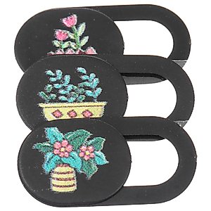 Hemobllo 3pcs Camera Cover Computers Laptops Phone Webcam Cover Smartphone Anti Covers Laptop Webcam Covers Webcam Slider Sticker Camera Stickers Security Cover Cartoon Flowers Abs Plastic