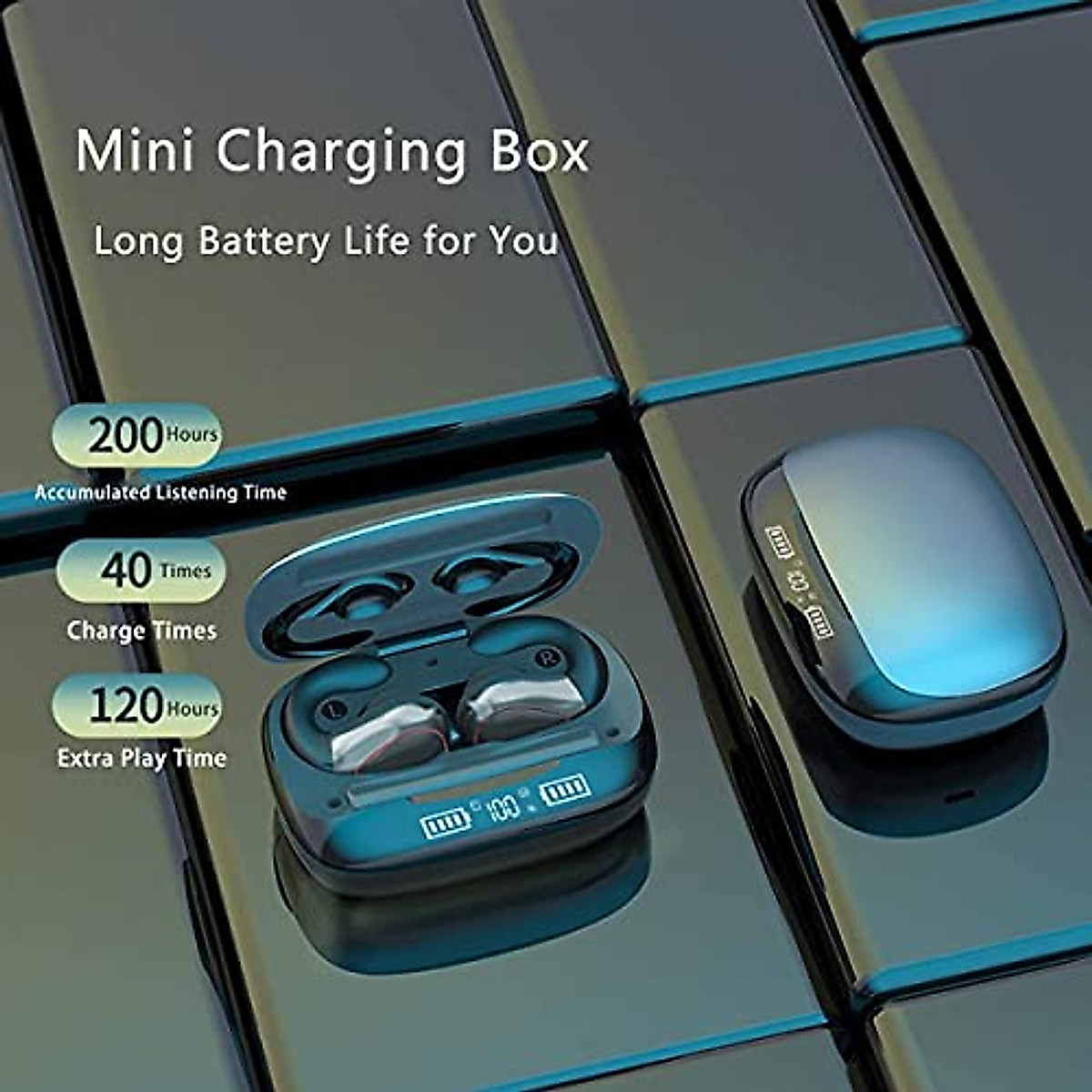 ESSONIO Open Ear Headphones air Conduction Headphones Bluetooth Workout Headphones Open Ear Earbuds for Sports Running Headphones Exercise Around Ear