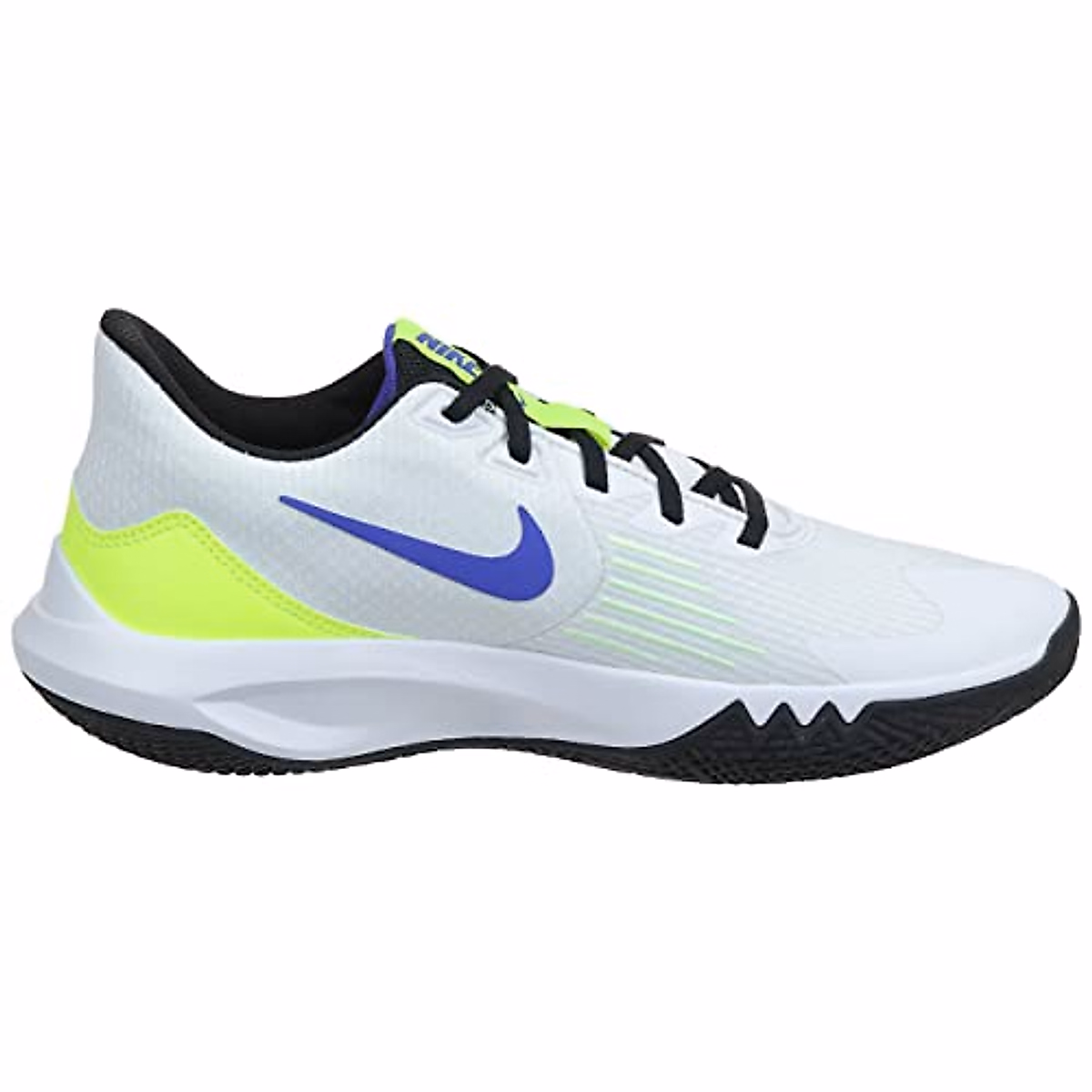 Nike Precision 5, White/Black-Barely Volt-Volt, 9