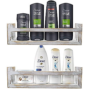 Sorbus Floating Shelves - Rustic Floating Book Shelves Wall Mount Wooden Hanging Ledge Storage Shelf Organizer for Kids Room Baby Nursery Decor, Living Room Playroom, Bathroom, Bedroom etc, Set of 2