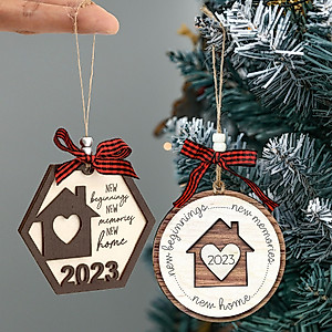 House Warming Gifts New Home Christmas Ornament 2023 for Couples Women,Housewarming Gift for New Home Christmas Decor New Home Gift Ideas Christmas Decorations