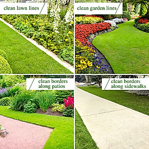 Colwelt Half Moon Edger Lawn Tool, Lawn Edgers with Soft Handle, Manual Lawn Edger for Grass, Borders Sidewalks, Driveways, Gardens, 38-Inch