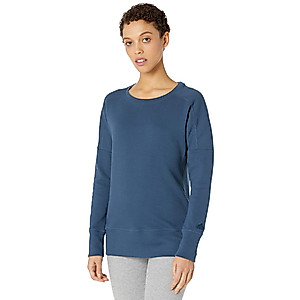 adidas Golf Women's Go-to Primegreen Crew Sweatshirt, Navy, Medium