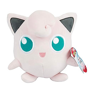 Pokémon 8" Jigglypuff Plush - Officially Licensed - Generation 1 Red and Blue Figure - Authentic Soft Stuffed Animal Toy - Valentine's Day & Easter Basket Stuffer Gift for Kids, Boys, Girls - 2+