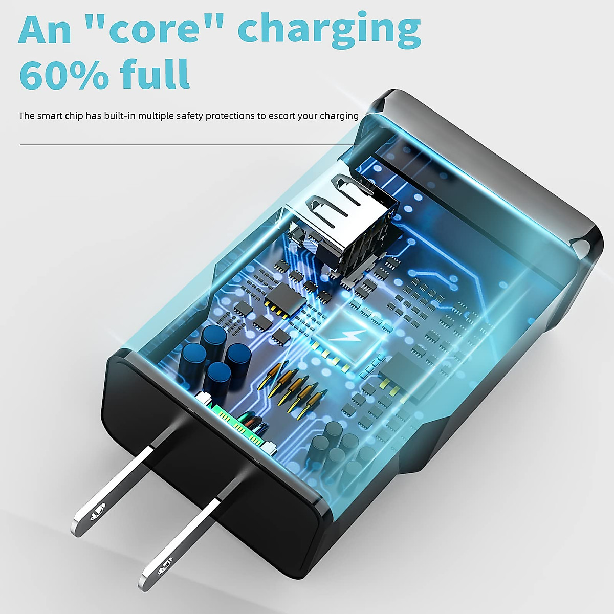 Type C Charger Fast Charging USB C Power Adapter Cell Phone Wall Block Android Tablet Super Charge Box Brick Cable Compatible for Galaxy LG S9 Cord S10 S8 Note S21 Ultra Plus S20 A31