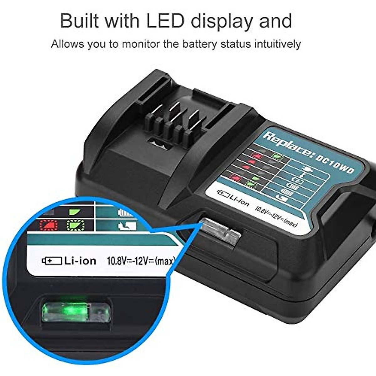Replacement DC10WD for Makita battery Charger 10.8V 12V DC10WD DC10SB DC10WC BL1015 BL1016 BL1021B BL1041B Quick Charger
