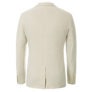 Mens Blazer Jacket Two Button Casual Sport Coat Lightweight Dress Blazer Fashion A-Khaki