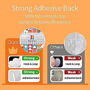 Self Adhesive Dots, Strong Adhesive 500pcs(250 Pairs) 3/4" Diameter Sticky Back Coins Nylon Coins, Hook & Loop Dots with Waterproof Sticky Glue Coins Tapes, Very Suitable for Classroom, Office, Home