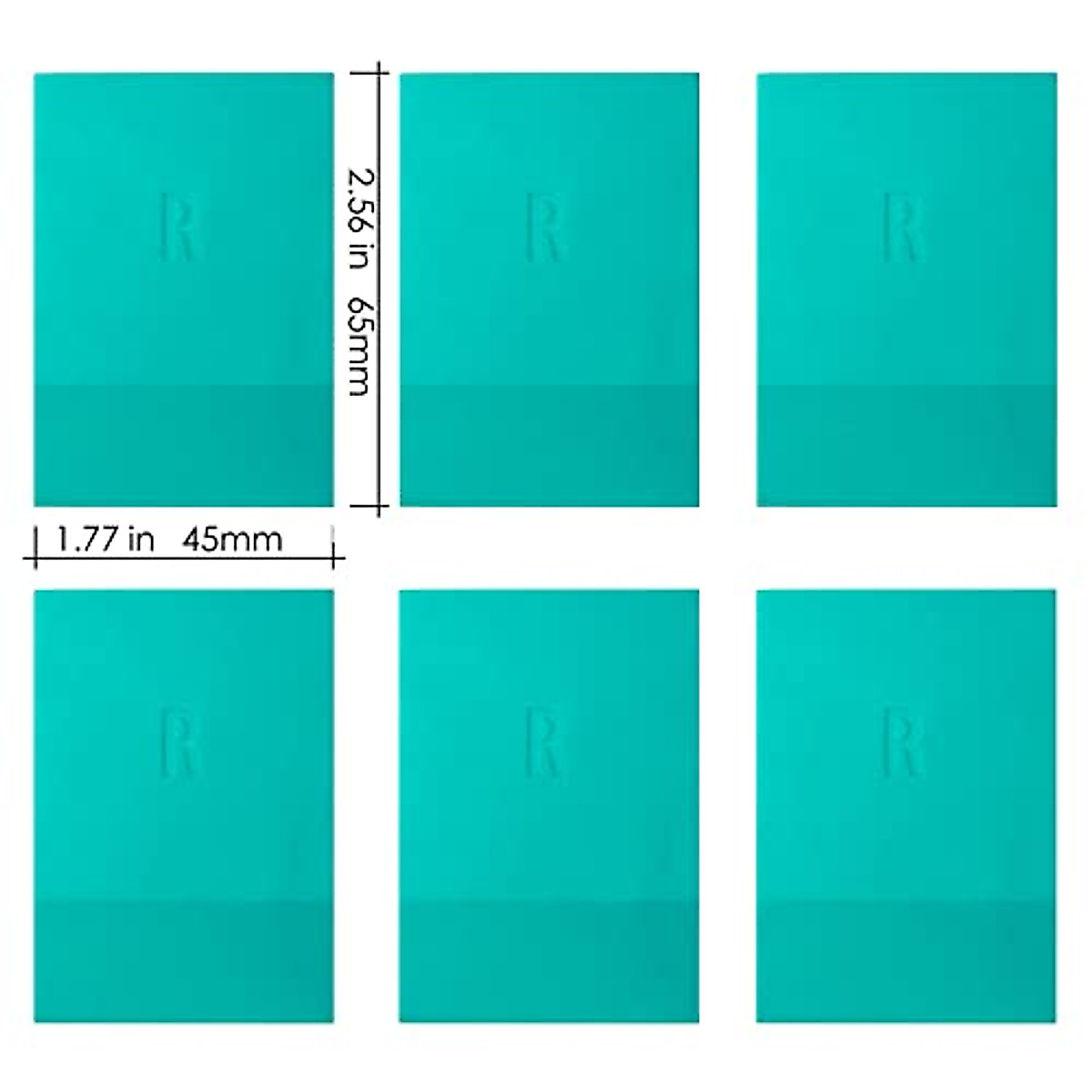 BOOLOOEN Pack of 6 Screen Printing Squeegees, Self-Adhesive Screen Stencil Printing Squeegee, Rubber Squeegee Screen Printing Tools for Applying Chalk Paste or Ink