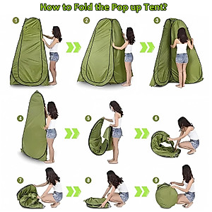 B BIBYKIVN Changing Tent, Shower Tents for Camping, Pop up Privacy Tent for Portable Toilet, Portable Dressing Room for Outdoor Indoor Camping, Hiking