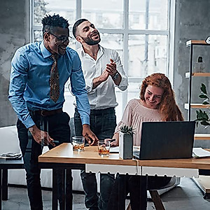 PAMO Cable Management Under Desk for Easy mounting Under-Table I Set of 2 - with 10X Cable Ties I Desk Organizer for Office / Home Office Table Thoughtful Cable Tray Holder