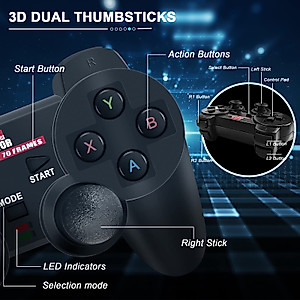 EASEGMER Retro Game Console Built-in 5,000 HDMI Video Games - 2.4G Wireless Video Handheld Games Controller with 32GB, 4K Game Stick Emulator Console Support 2 Players Games, Best Gift For Kids & Men