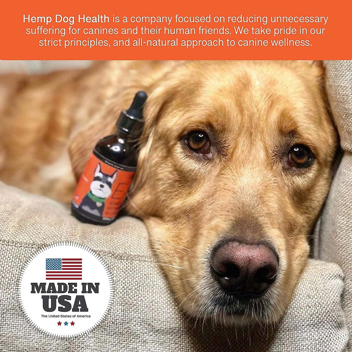 Hemp Dog Health - Ease - Hemp Oil for Dogs - for Dog Arthritis, Allergies, Aches, Pains, Joint Wellness - Dog Arthritis Pain Relief & Anti Inflammatory for Dogs - 100% Natural Hemp Dog Drops