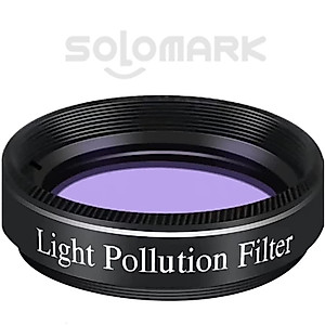 SOLOMARK 1.25" Light Pollution Filter for Telescopes, Optical Glass Reduction for Night Sky/Star