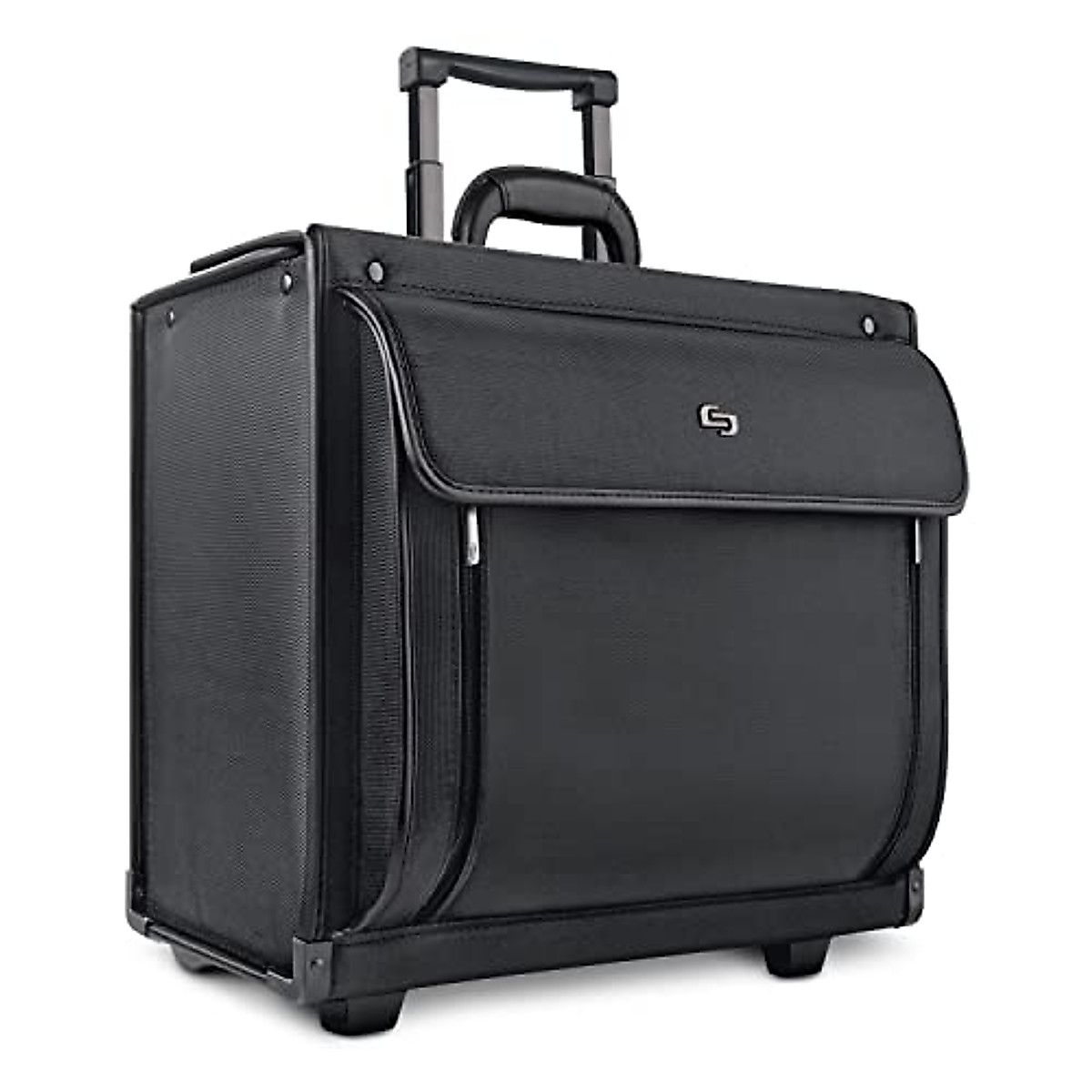 Solo Classic Collection 16 Inch Laptop Rolling Catalog Case, Black (PV78-4)