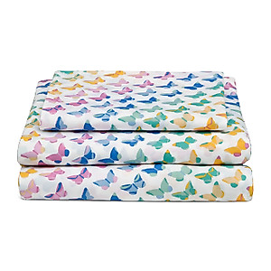 Delta Children 3-Piece Twin Sheet Set - Includes 1 Flat Sheet, 1 Fitted Sheet & 1 Pillowcase, Navy Gingham