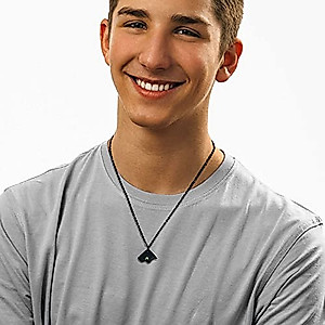 U7 Best Friend Necklace Set for 3 People Black Color Heart Puzzle Pieces Pendant Custom Engraved BFF Necklaces Friendship Family Member Gift with Birthstones