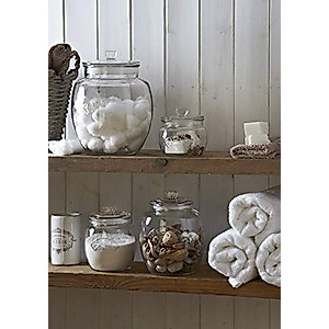 Kilner Glassware Universal Storage Jar, Durable Multi-Purpose Glass Container with Airtight Push-top Lid, 135-Fluid Ounces