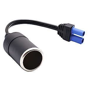 AAOTOKK Cigarette Lighter Socket 12V Car Emergency Start Power EC5 Plug to Female Cigarette Lighter Port Adapter Cables Car Battery Booster Mini Portable Power Pack car Jump Starter (20cm/7.8inch)