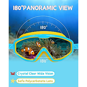 Water Space 2 Pack Swim Goggles Swimming Goggles for Kids Youth Girls Boys Aged 3-6 4-7 6-14 8-12, Toddler Goggles Anti-fog Waterproof Clear Anti-fog Wide Vision, Pool Underwater Goggles No-Leaking