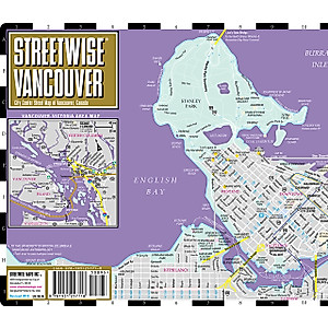 Streetwise Vancouver Map - Laminated City Center Street Map of Vancouver, Canada