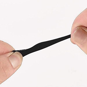 Avikoit Ear Grip Ear Hooks for Glasses, Anti - slip Hook Soft Silicone Temple Holder Glass Eyewear Comfortable Tips Sleeve Retainer For Eyeglass Sunglass, 5 Pairs(Black)