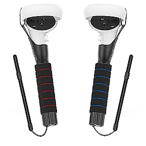 AMVR Handle Attachments Accessories for Quest 2/Quest/Rift S Controllers Extensions, Vr Gorilla Tag Long Arms Extension Grip,Compatible with Oculus/Meta Quest 2 Beat Saber Handle, Supernatural, etc.