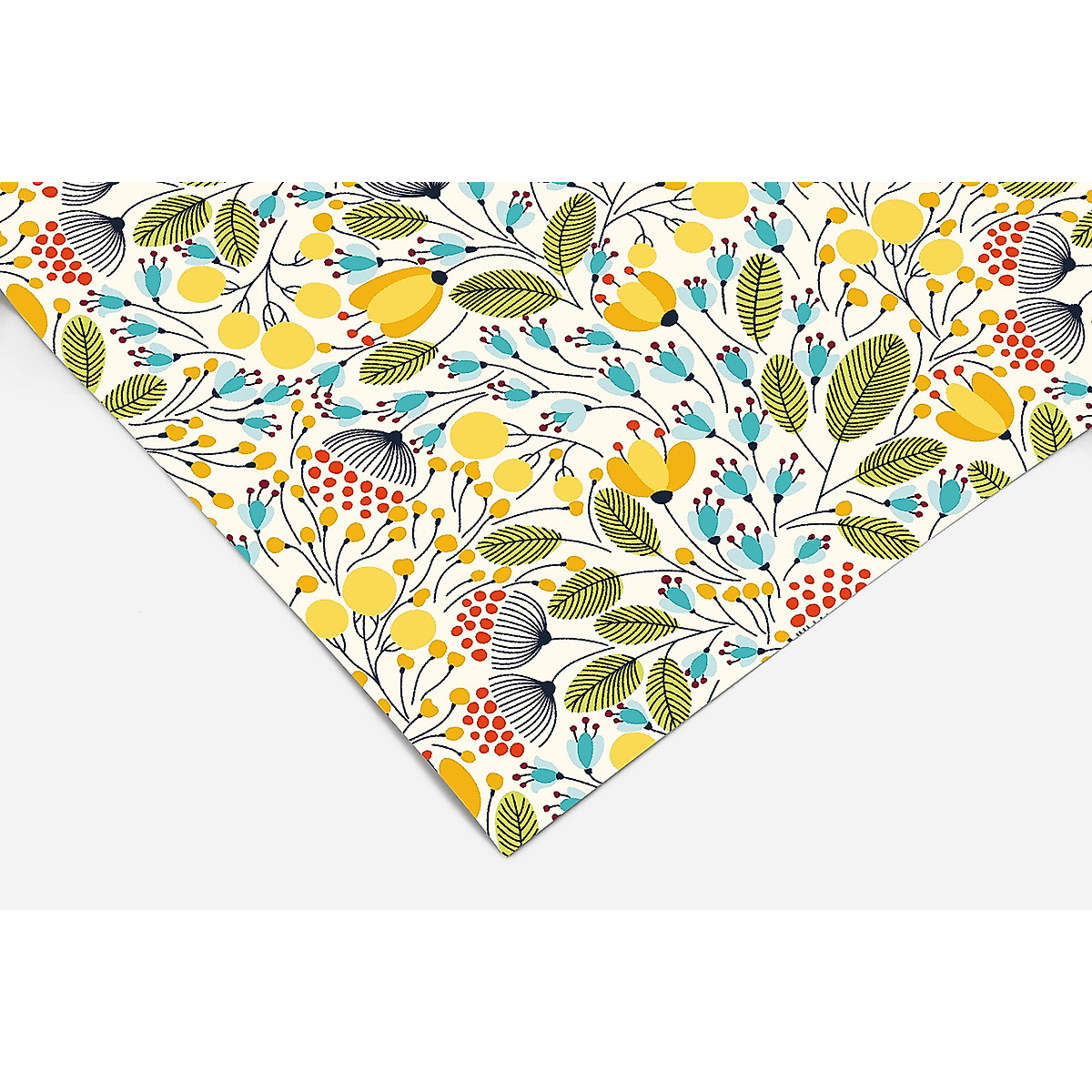 Blue Yellow Floral Contact Paper | Shelf Liner | Drawer Liner | Peel and Stick Paper 265 18in x 96in (8ft)